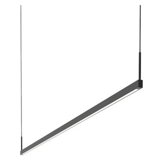 Sonneman Thin Line 1 Light 6' One Sided LED Pendant, Satin Black ...