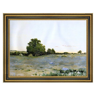 Arthur Wesley Dow Water Meadows at Sunset Framed Premium Canvas Print ...