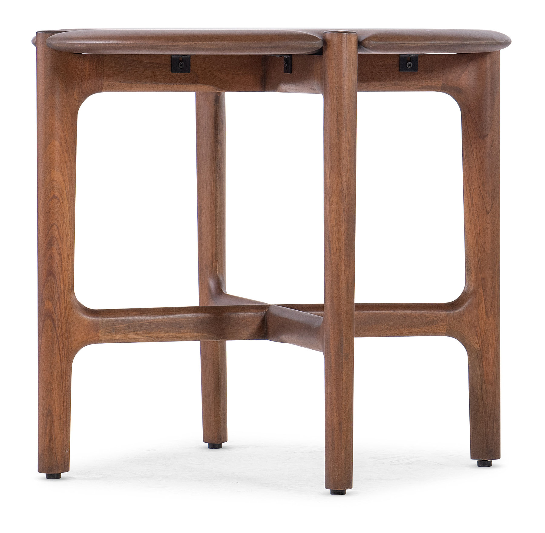 Harlow Round Side Table, Chestnut - Midcentury - Side Tables And End ...
