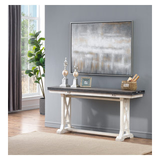 Landings Plank Style Top Fold Out Console Table - Contemporary - Living ...