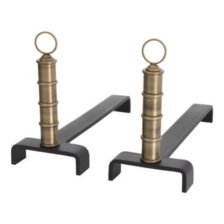 Metal Andiron Set (2) | Eichholtz Vauxbons - Contemporary - Fireplace ...