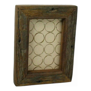 Antique Wooden Rectangular Picture Frame with Distressed Look, Small ...