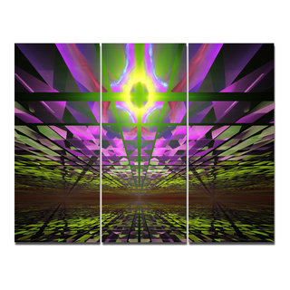 Fractal Cosmic Apocalypse, Abstract Art on Canvas, 36x28, 3 Panels, 36 ...