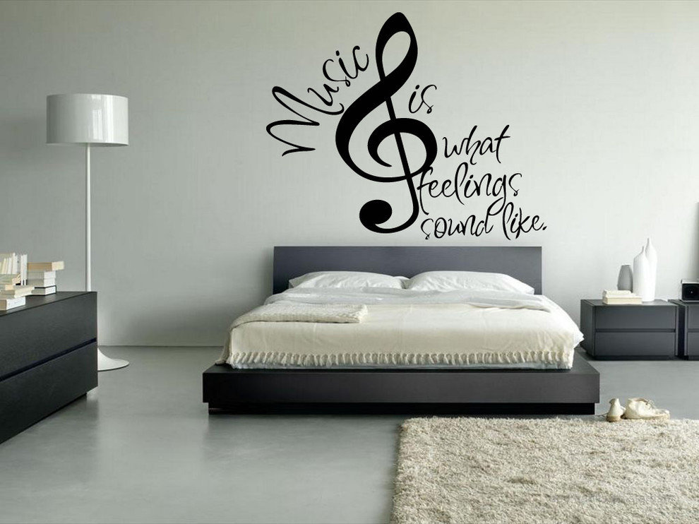 Wall Vinyl Sticker Decals Mural Note Music Sign Words, 46"x75 ...