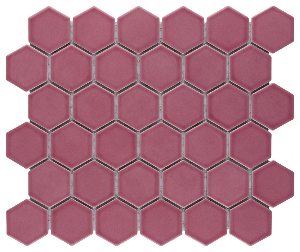 Tribeca 2" Hex Porcelain Mosaic Floor and Wall Tile, Sample ...