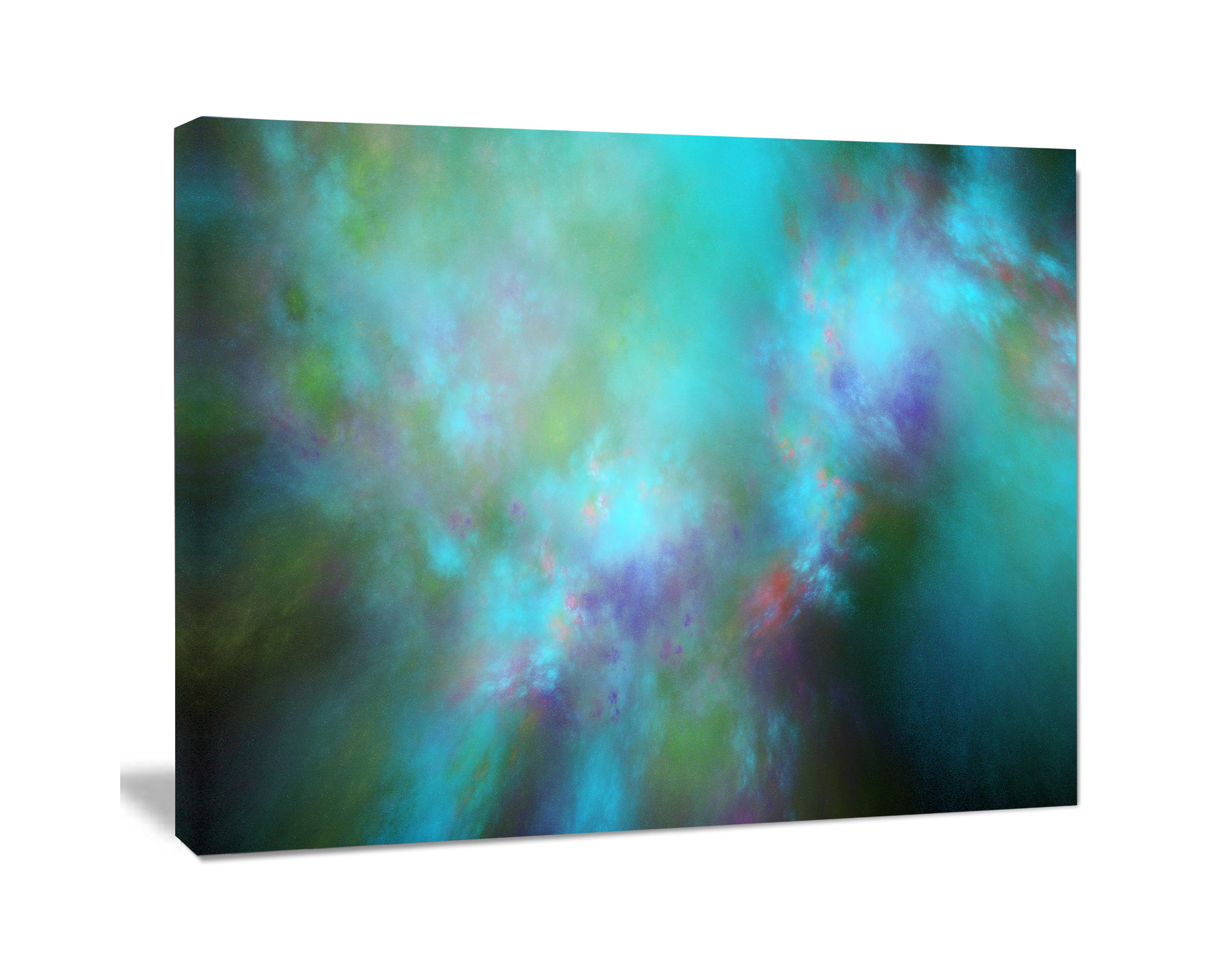 Perfect Blue Starry Sky, Abstract Canvas Wall Art, 20"x12"x1 ...