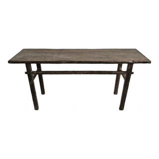 Consigned Vintage Black Console Table - Rustic - Console Tables - by ...