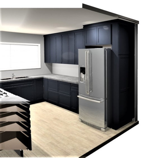 Kitchen design help - cabinet color midnight blue