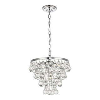 Kora Collection Pendant, 13"x10.9", 3-Light, Chrome Finish ...