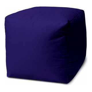 17 Cool Deep Purple Solid Color Indoor Outdoor Pouf Ottoman ...