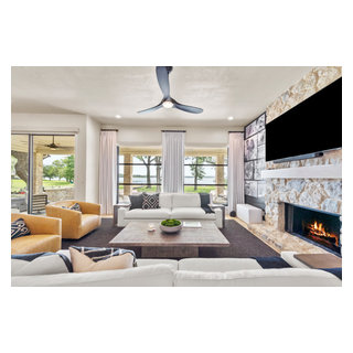 Lakehouse Complete Remodel - Modern - Living Room - Dallas - by ...