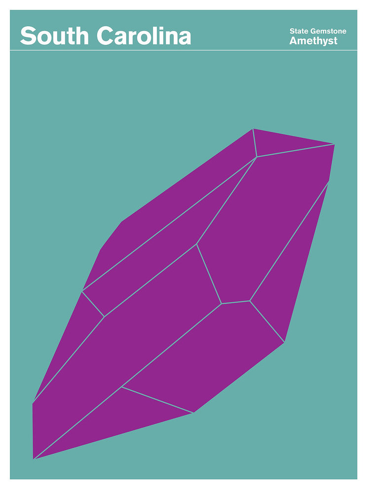 South Carolina Amethyst Print, 8" x 10" - Contemporary - Prints And ...