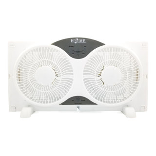 9" Twin Window Fan, 3 Spd, 3 Function, W. Etl,1Pc/Ctn - Contemporary ...