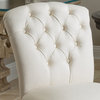 Set of 2 Elegant Armless Dining Chairs with Diamond Button Tufted Back ...