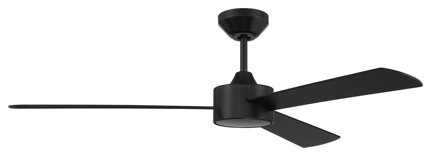Provision 52" Ceiling Fan, Flat Black - Transitional - Ceiling Fans ...