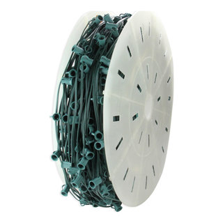 1000' Commercial C7 Christmas Light Socket Set Spool, 12" Spacing ...