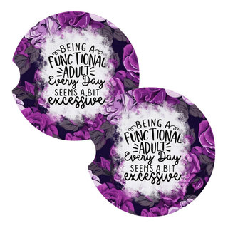 Being Functional Adult Seems Excessive Coasters for Car Cup Holders Set ...