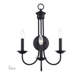 Estate 3 Light Black Extra Large Wall Sconce - Traditional - Wall ...