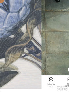 Anyone used Angela Harris Wilder Protea Leaves Mural Porcelain Tile?