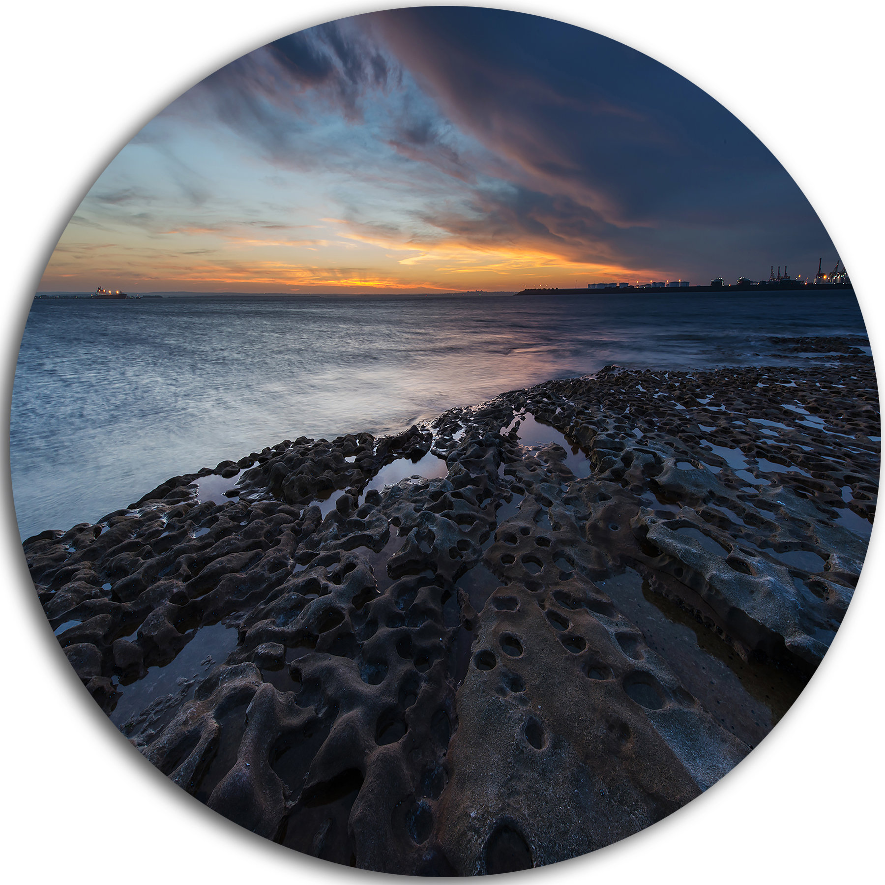 La Perouse Beach Sydney, Seashore Round Wall Art, Disc of 23 inch ...
