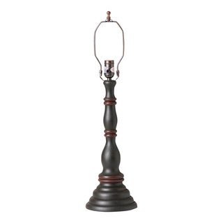 Irvins Country Tinware Davenport Wood Table Lamp Base in Rustic Black ...