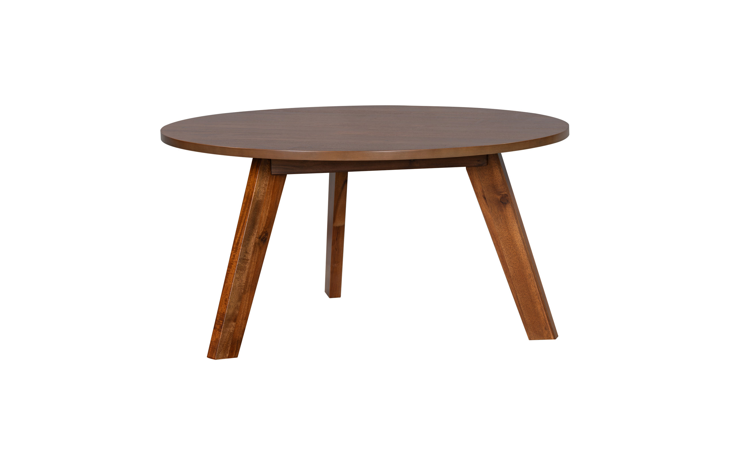 GDF Studio Canton Acacia Coffee Table, Mid-Century Modern Round Design ...