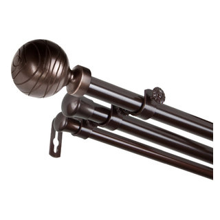 Andre 13/16" Triple Curtain Rod, 28-48" - Transitional - Curtain Rods ...