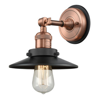 Franklin Restoration Railroad 1 Light Wall Sconce in Antique Copper ...