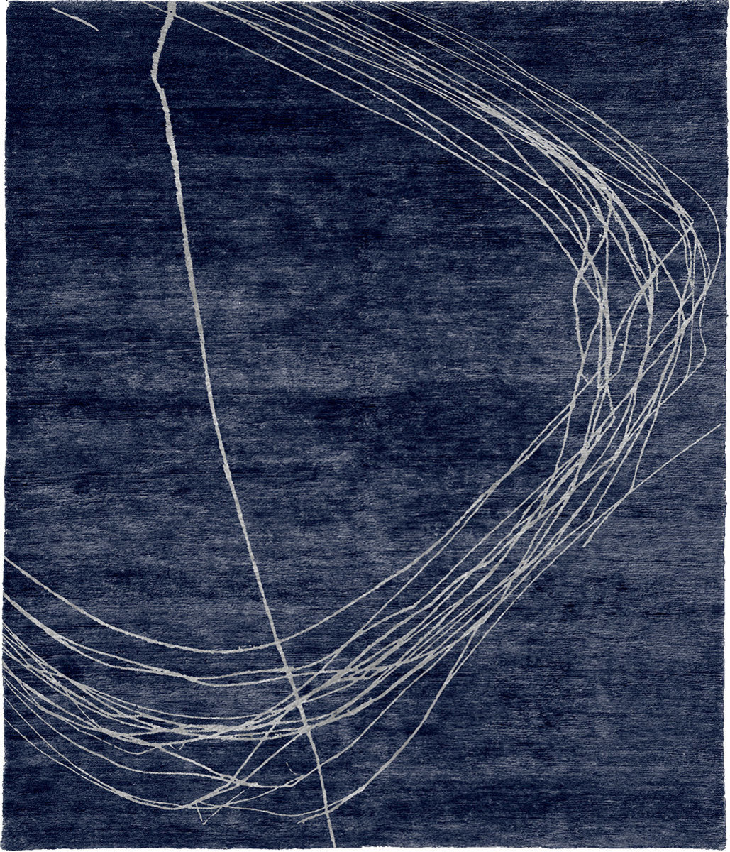 Structure A Wool Hand Knotted Tibetan Rug, 6' Square - Contemporary ...