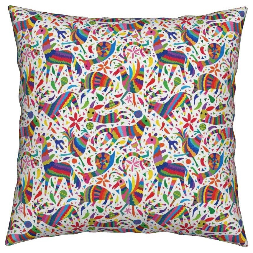 Otomi Birds Goat Horse Cactus Mexican Lizard Throw Pillow ...