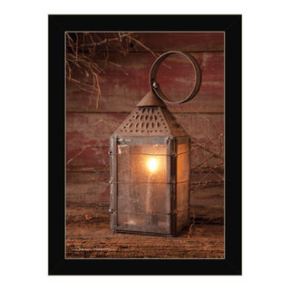 Innkeepers Lantern 2 Black Framed Print Wall Art - Farmhouse - Prints ...