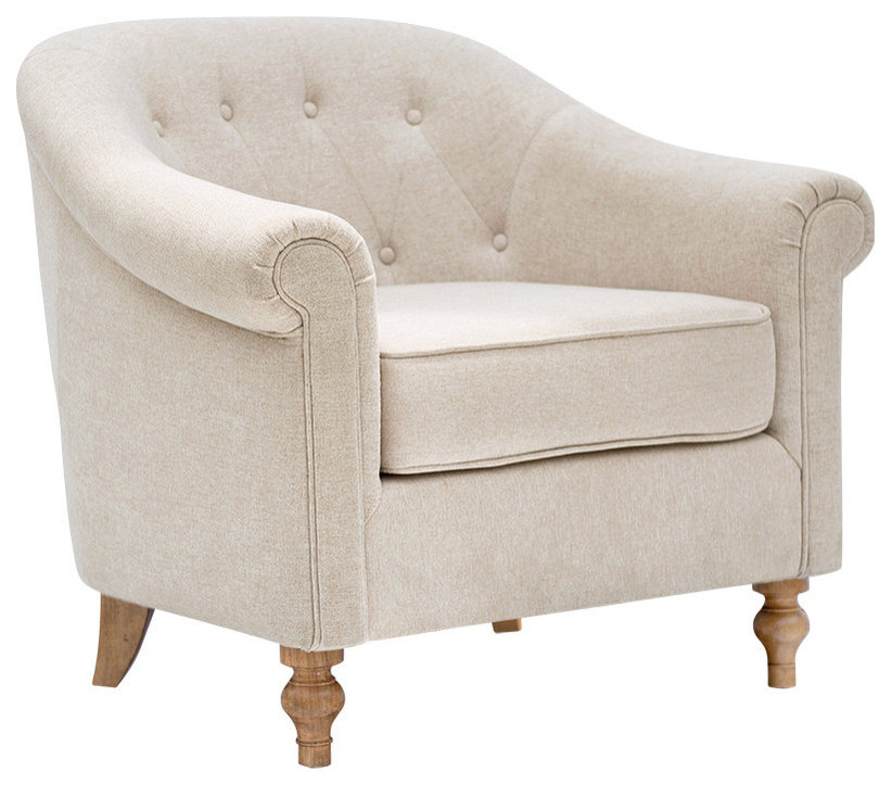 Martha Stewart Fayette Tufted Accent Arm Chair - Traditional ...