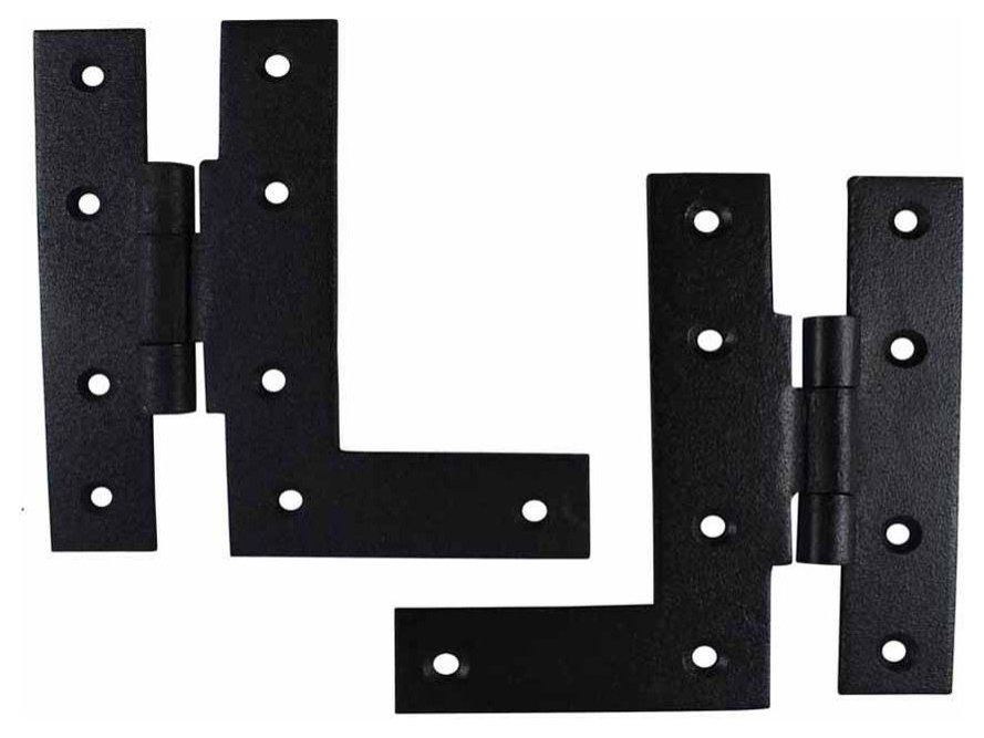 Pair Offset H-L Cabinet Hinge Wrought Iron 4 1/2" H Renovators Supply ...
