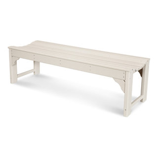 Polywood Traditional Garden 60" Backless Bench - Beach Style - Outdoor ...