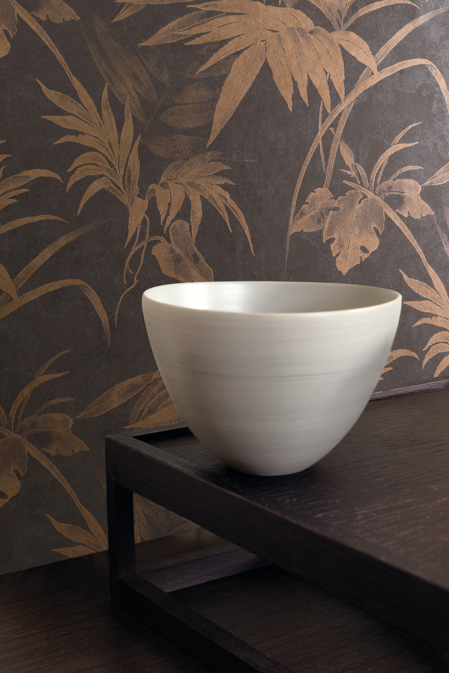 Modern Floral Metallic Glittered Ravine Wallpaper, Double Roll ...