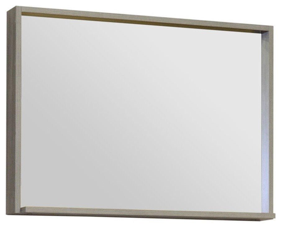 Greenville 35.5 in. Rectangular Mirror, Gray - Transitional - Bathroom ...