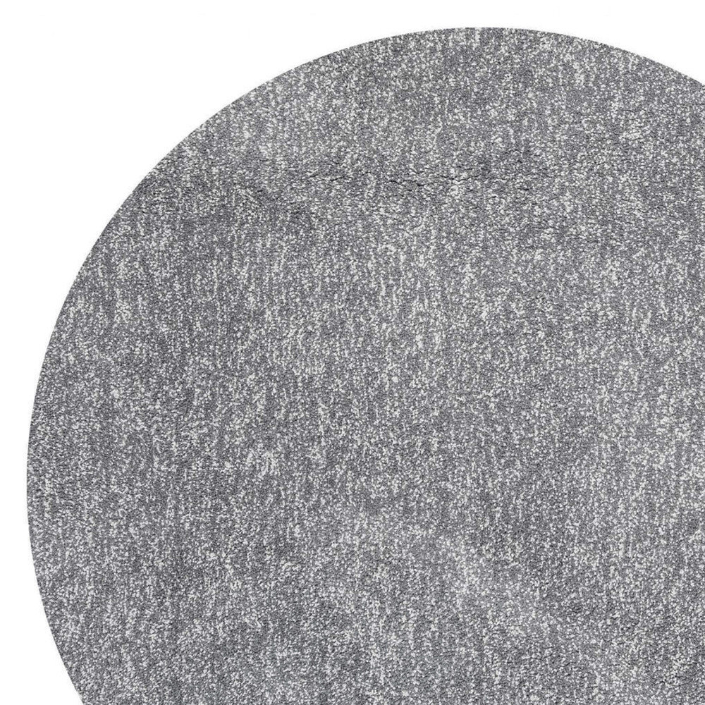 8' Grey Heather Round Indoor Shag Rug - Contemporary - Area Rugs - by ...