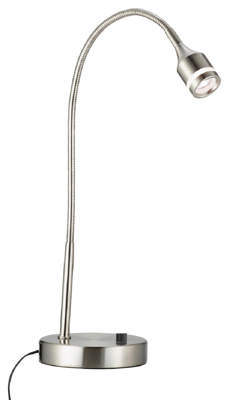 Brushed Steel Metal Led Adjustable Desk Lamp - Transitional - Desk ...