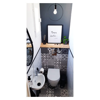 Modernisation sanitaire Noir et blanc - Contemporary - Marseille - by ...