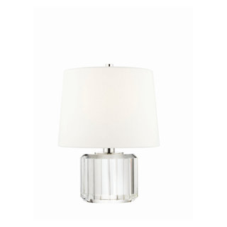 1 Light Table Lamp Off White Belgium Linen Shade - Table Lamps ...
