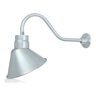 12" Angle Shade Gooseneck Sign Light, 22" Long Gooseneck Arm ...