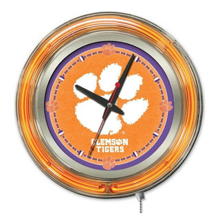 Clemson Neon Clock - Contemporary - Wall Clocks - by Holland Bar Stool ...