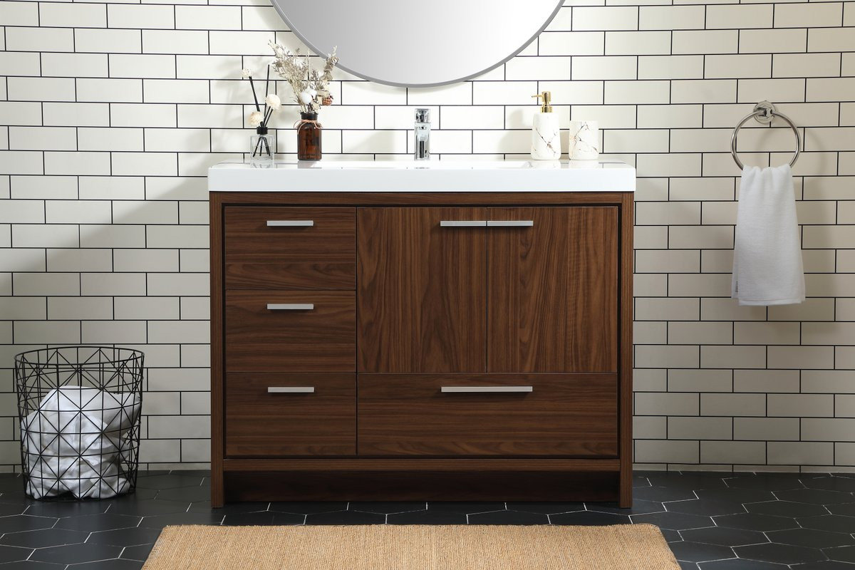 Walker Single Bathroom Vanity, 42 - Transitional - Bathroom Vanities ...
