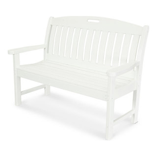 Polywood Nautical 48" Bench, 25.00"x51.75"x37.50" - Beach Style ...