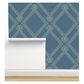Diamond Air Force Blue Wallpaper by Monor Designs, Sample 12"x8 ...