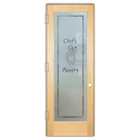 Pantry Doors - Happy Chef Frosted Glass Design - 24" x 80" - CUSTOMIZE ...