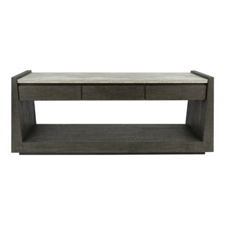 Tori 70" Reclaimed Wood Console Table, Dark Brown - Rustic - Console ...