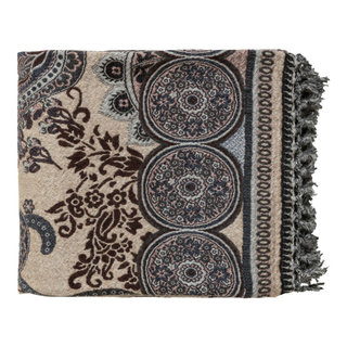 Surya Indira Emerald Throw 50"W X 70"L - Mediterranean - Throws - by ...