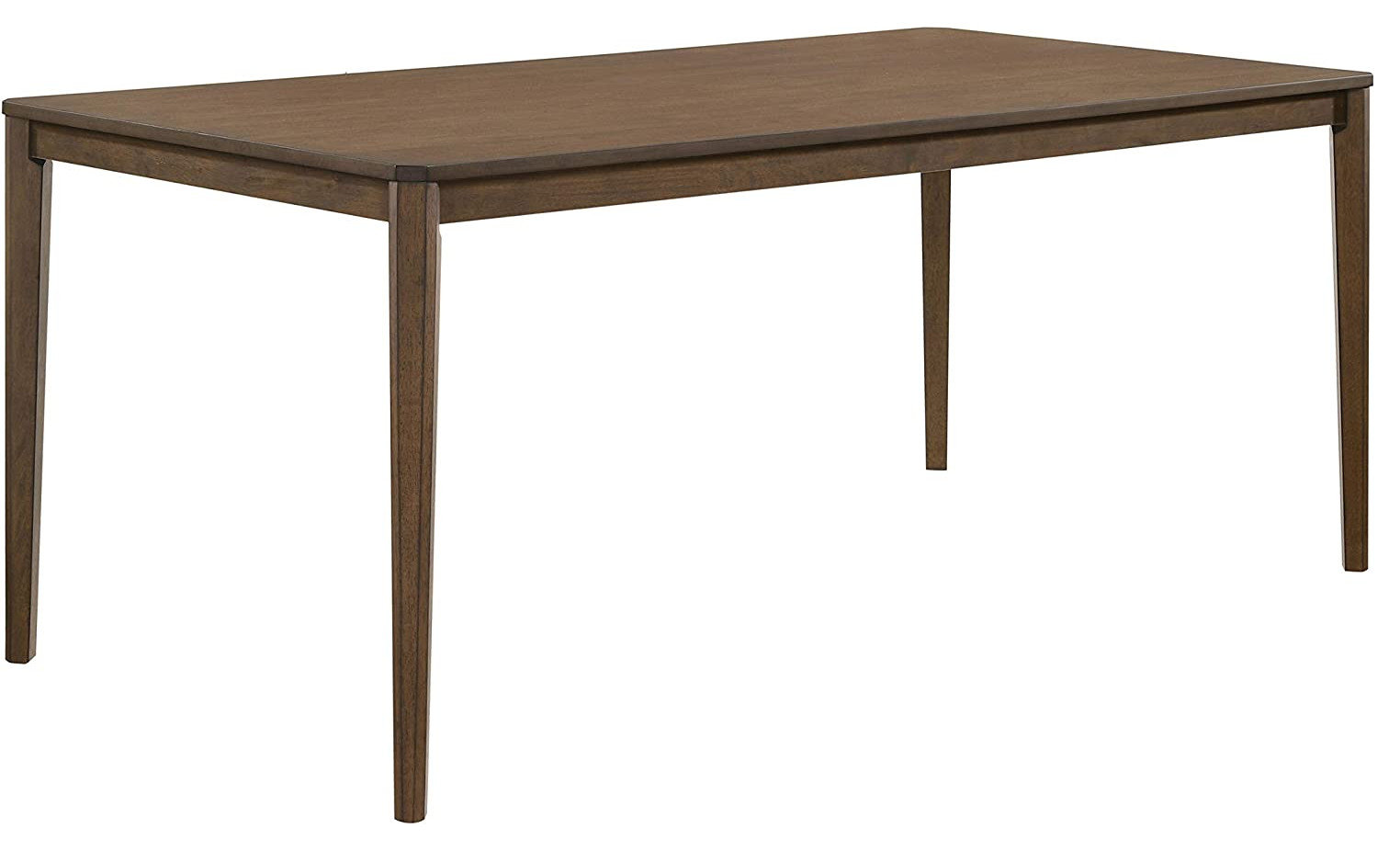 Contemporary Dining Table, Rectangular Walnut Top With Clipped Corners - Transitional - Dining ...