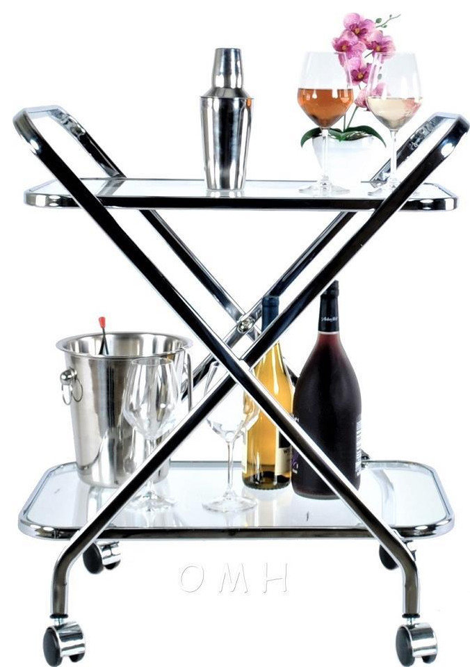 Contemporary x-Shape Bar Cart, Taiwan Made - Contemporary - Bar Carts ...
